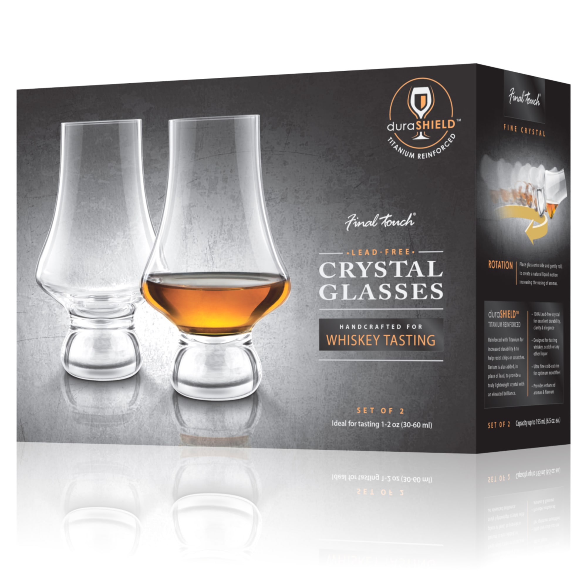 Final Touch Whiskey Glass 195ml 2pc | Kitchen Warehouse™